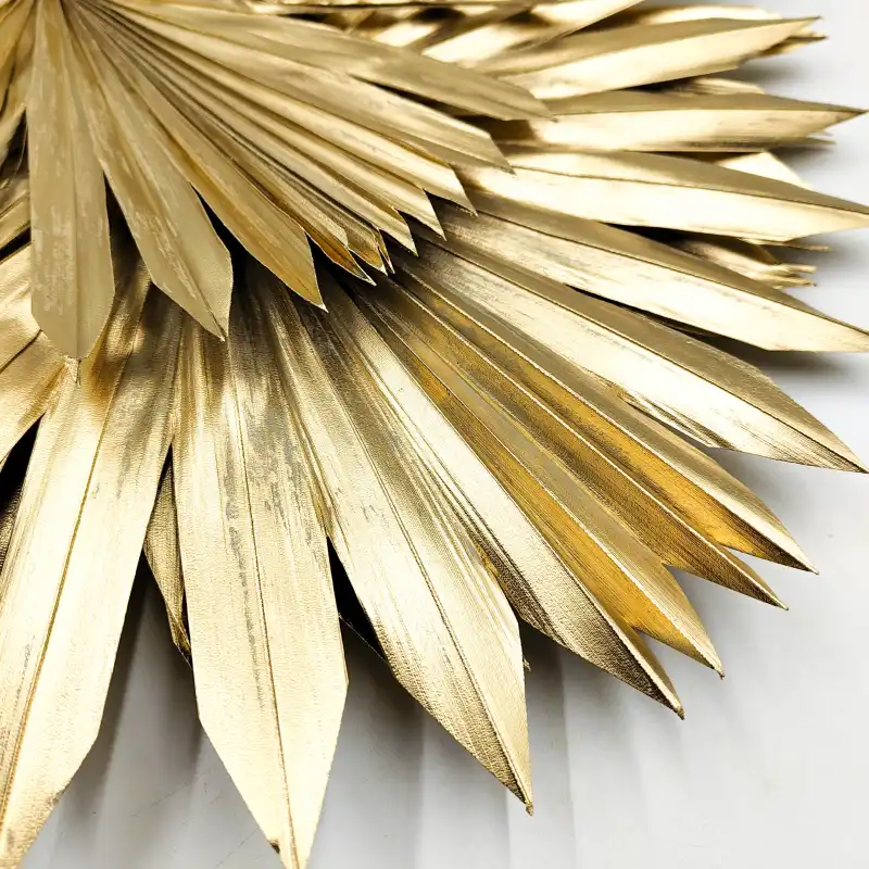 Gold Palm Sun – Dried Fan Palm Leaf 50 cm – Natural Luxury Decor